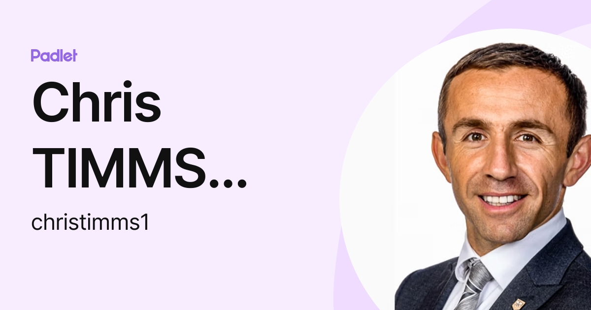 Chris TIMMS (DCSG) (christimms1) profile | Padlet