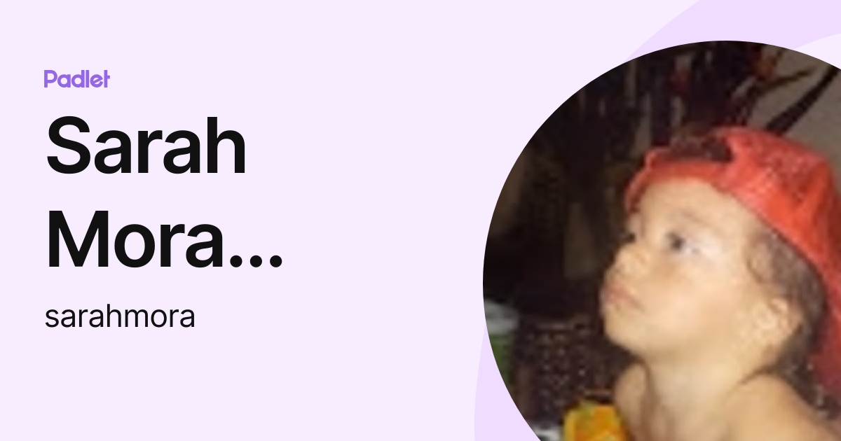 Sarah Mora Alonso (sarahmora) profile | Padlet