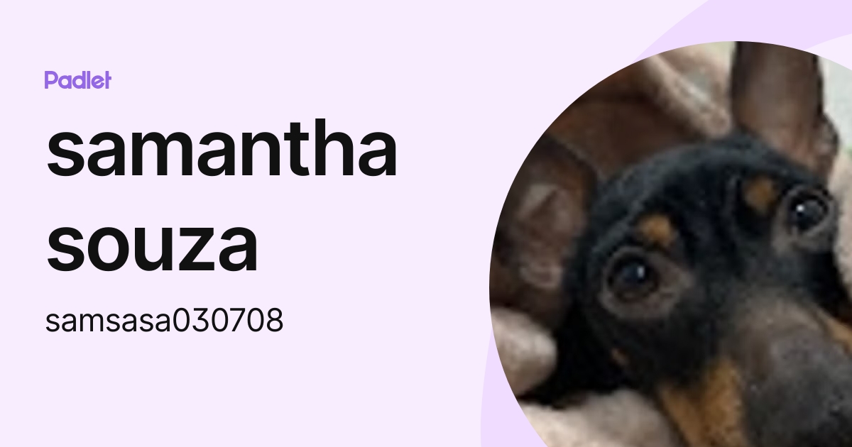 samantha souza (samsasa030708) profile | Padlet