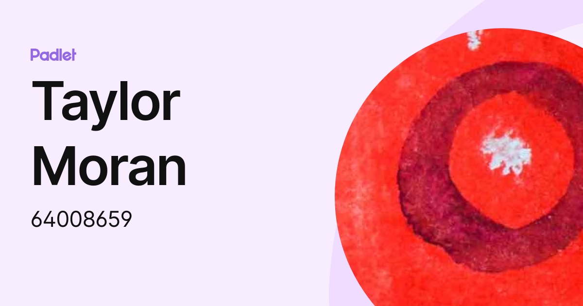 Taylor Moran (64008659) profile | Padlet