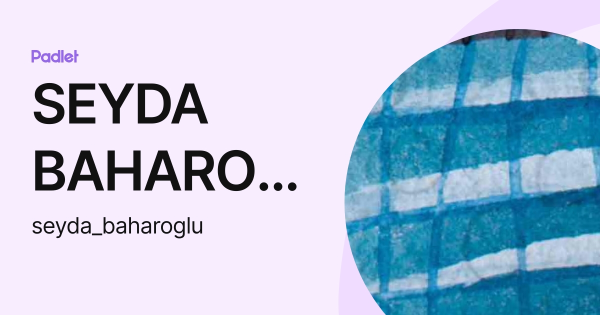 SEYDA BAHAROGLU (seyda_baharoglu) profile | Padlet
