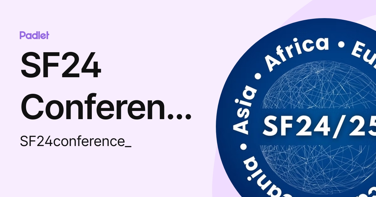 SF24 Conference (SF24conference_) profile | Padlet
