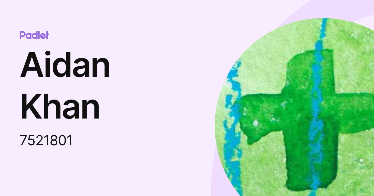 Aidan Khan (7521801) profile | Padlet