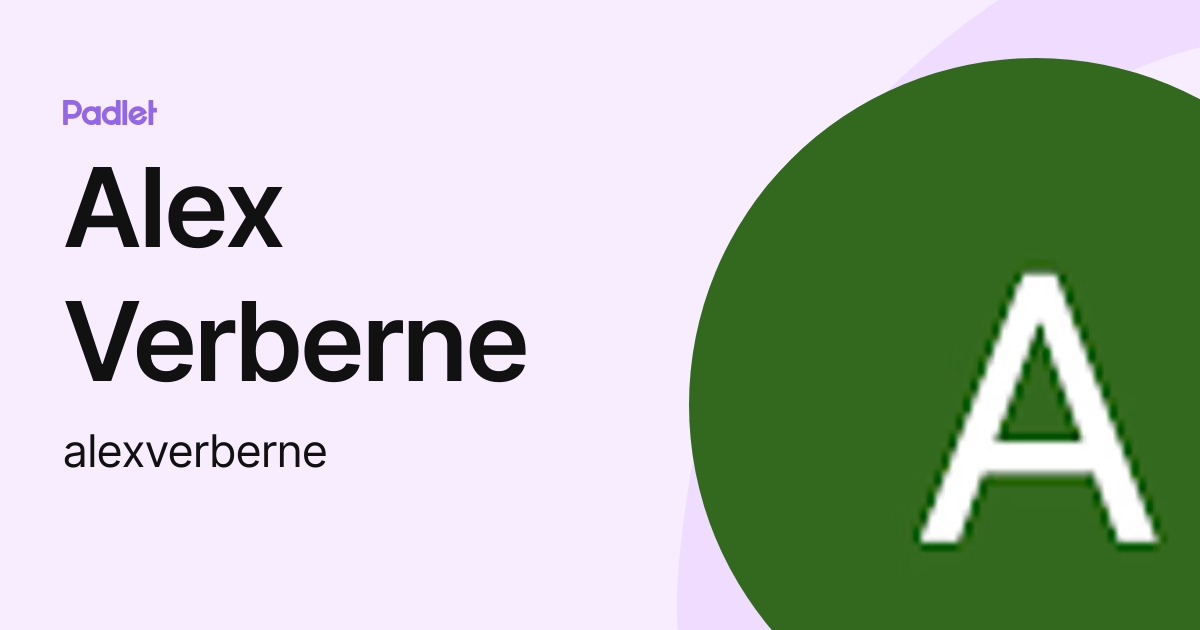 Alex Verberne (alexverberne) profile | Padlet