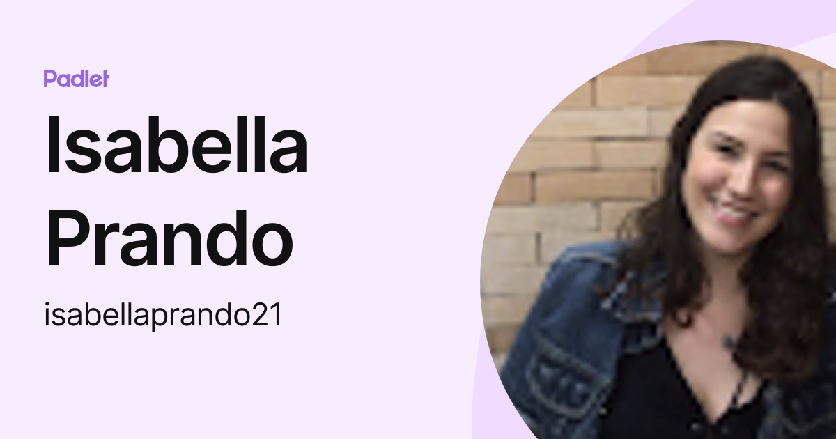 Isabella Prando (isabellaprando21) profile | Padlet