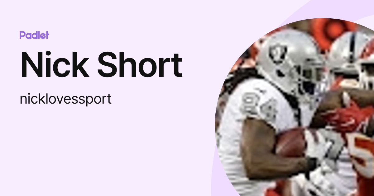 Nick Short (nicklovessport) profile | Padlet