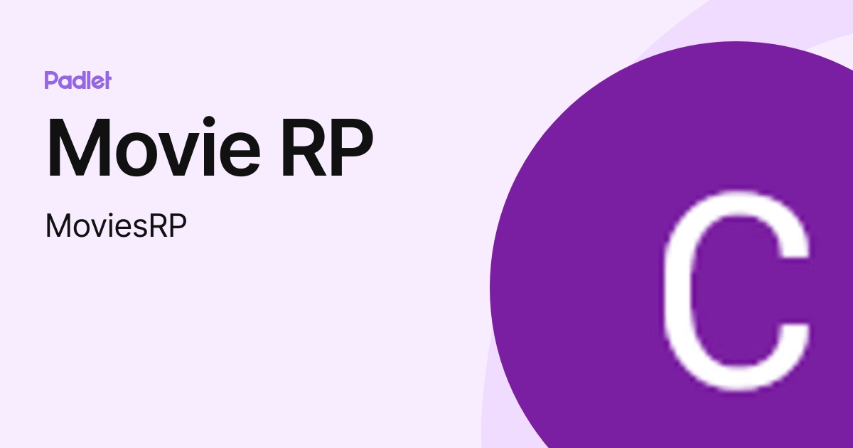 Movie RP (MoviesRP) profile | Padlet