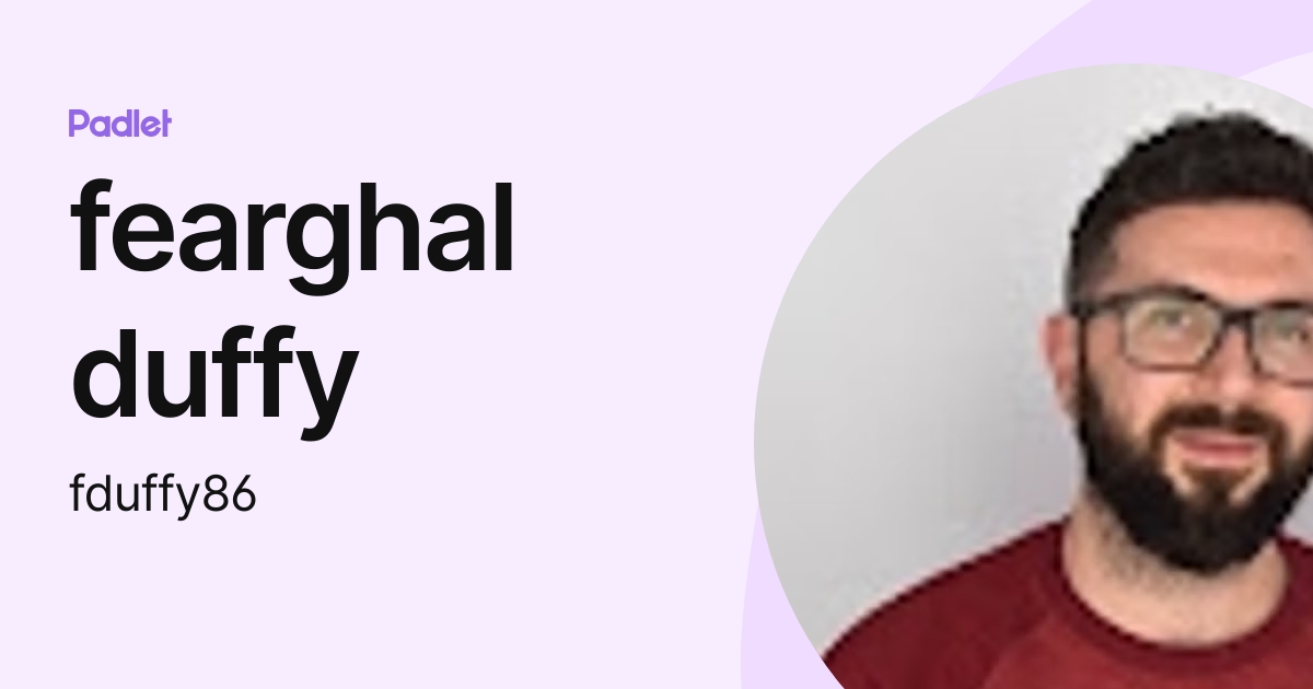 fearghal duffy (fduffy86) profile | Padlet