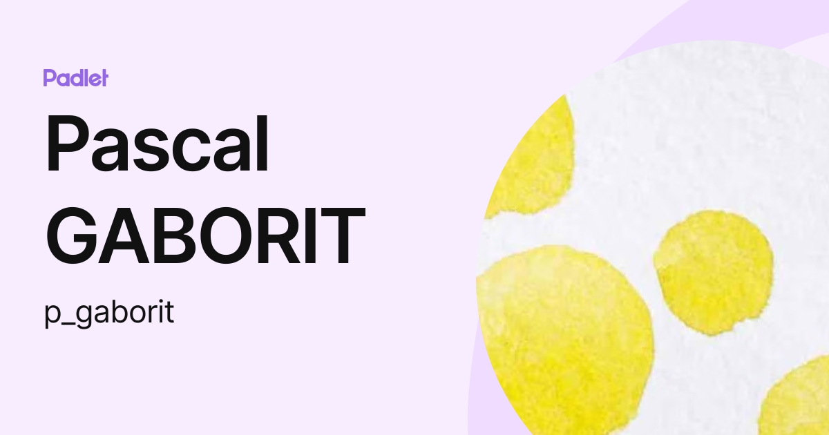 Pascal GABORIT (p_gaborit) profile | Padlet