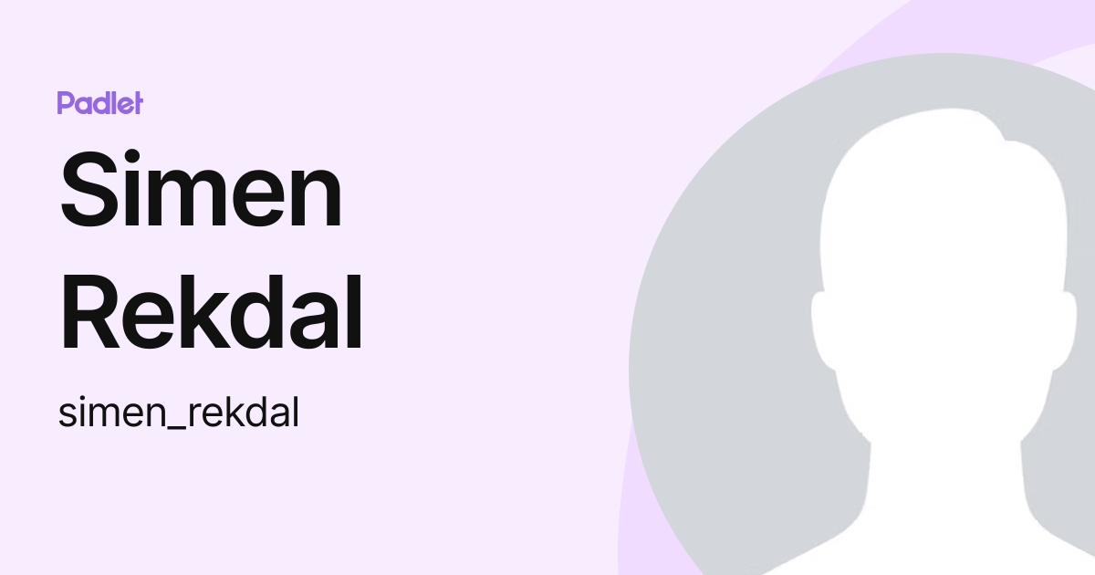 Simen Rekdal (simen_rekdal) profile | Padlet