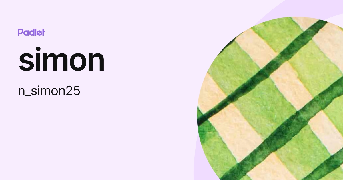 simon (n_simon25) profile | Padlet