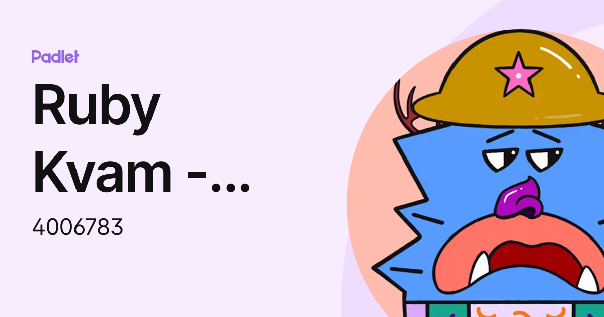 Ruby Kvam - Grade 11 (4006783) profile | Padlet