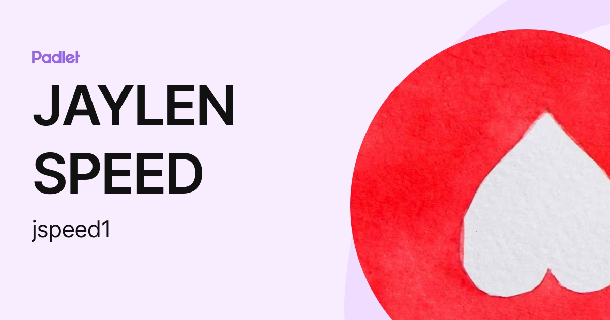 JAYLEN SPEED (jspeed1) profile | Padlet