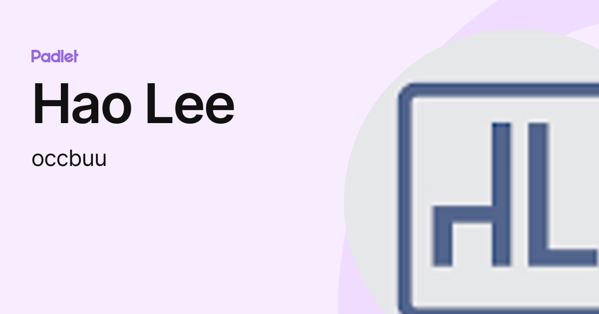 Hao Lee (occbuu) profile | Padlet