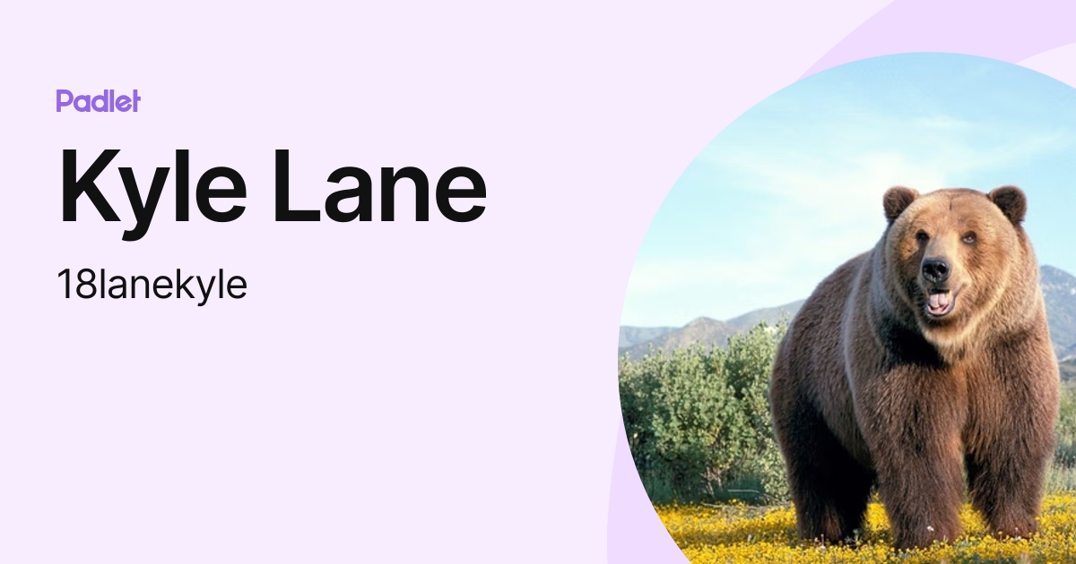 Kyle Lane (18lanekyle) profile | Padlet