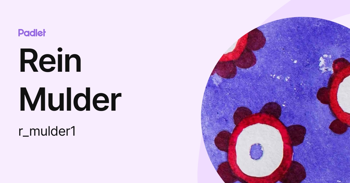 Rein Mulder (r_mulder1) profile | Padlet