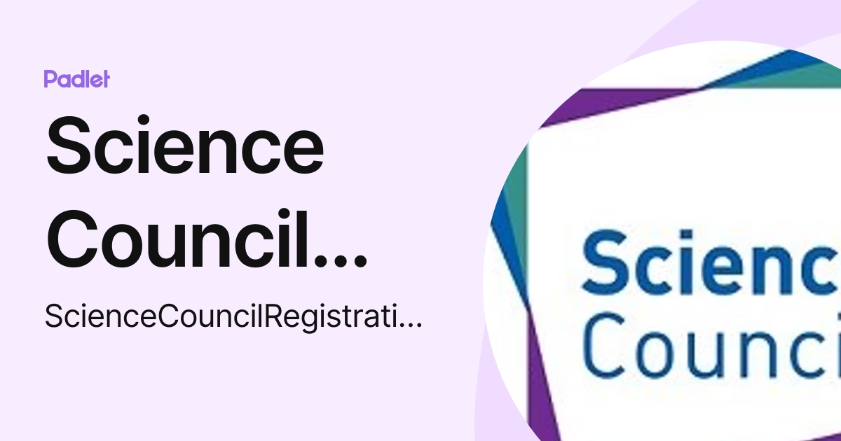 Science Council Registration and Licensing ...