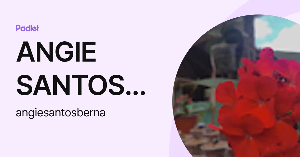 ANGIE SANTOS BERNA (angiesantosberna) profile | Padlet