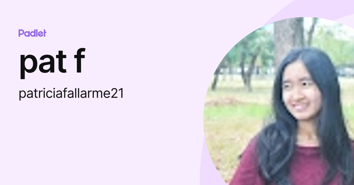 pat f (patriciafallarme21) profile | Padlet