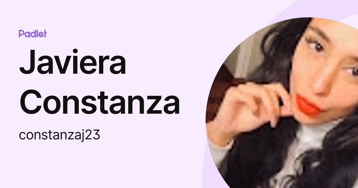 Javiera Constanza (constanzaj23) profile | Padlet