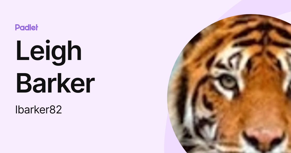 Leigh Barker (lbarker82) profile | Padlet