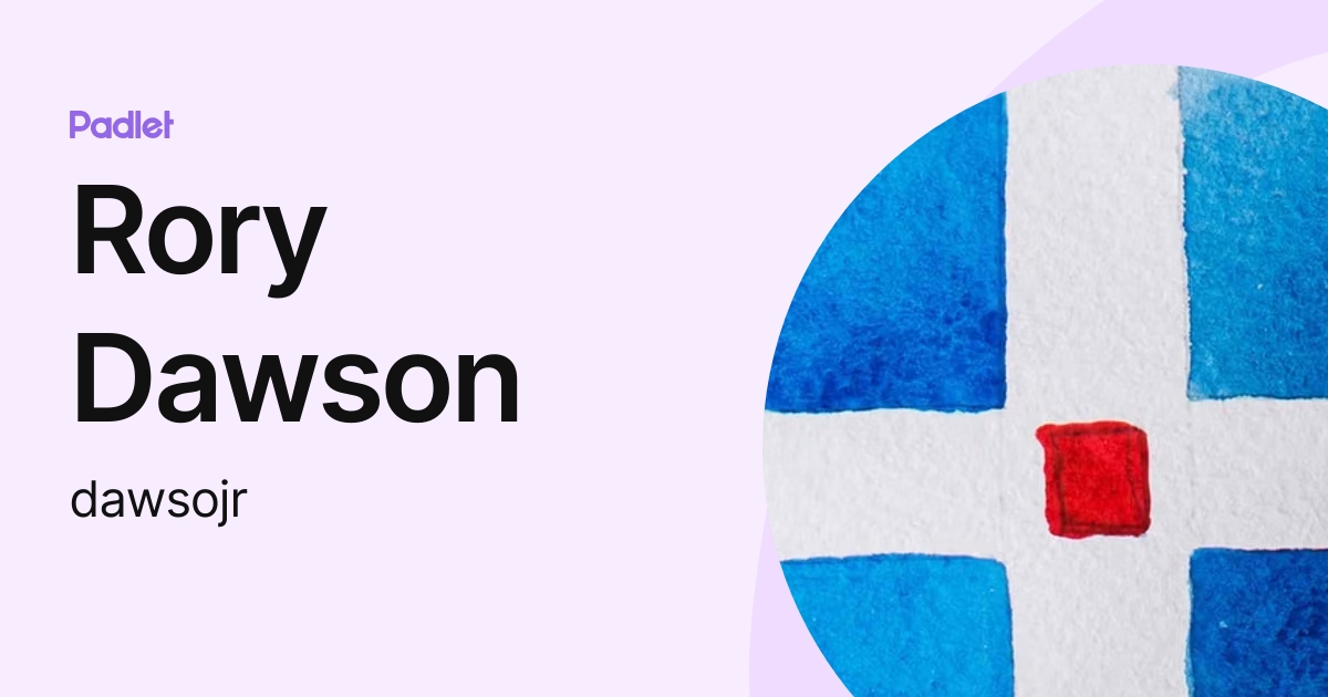 Rory Dawson (dawsojr) profile | Padlet