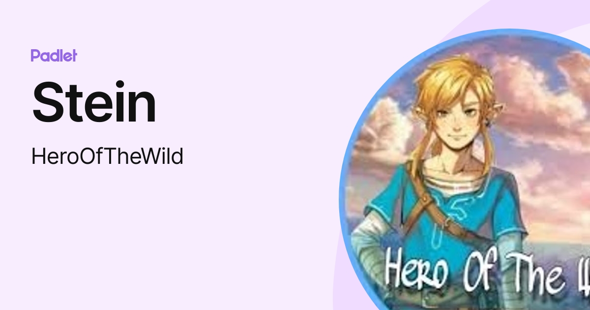 Stein (HeroOfTheWild) profile | Padlet
