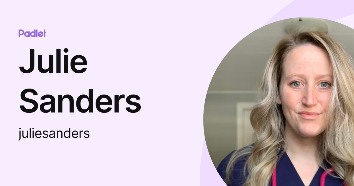 Julie Sanders (juliesanders) profile | Padlet