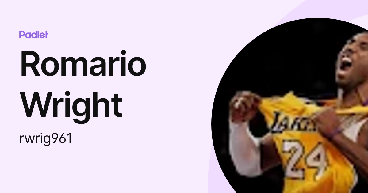 Romario Wright (rwrig961) profile | Padlet