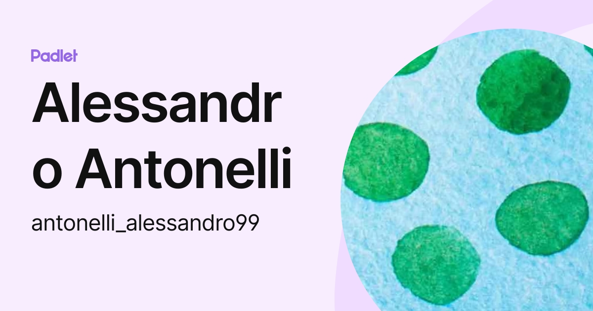 Alessandro Antonelli (antonelli_alessandro99) profile | Padlet