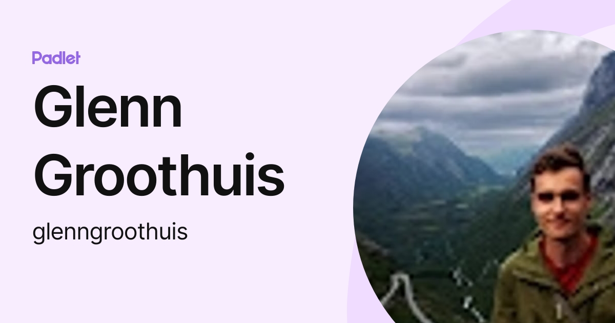 Glenn Groothuis (glenngroothuis) profile | Padlet