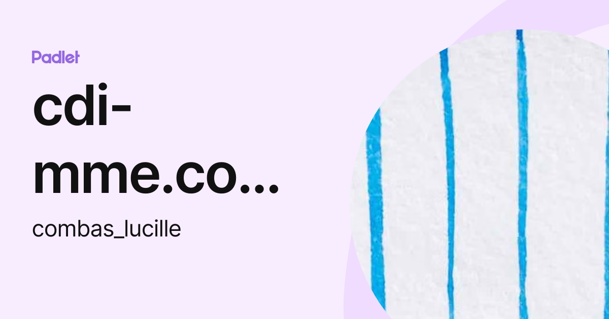 cdi-mme.combas (combas_lucille) profile | Padlet