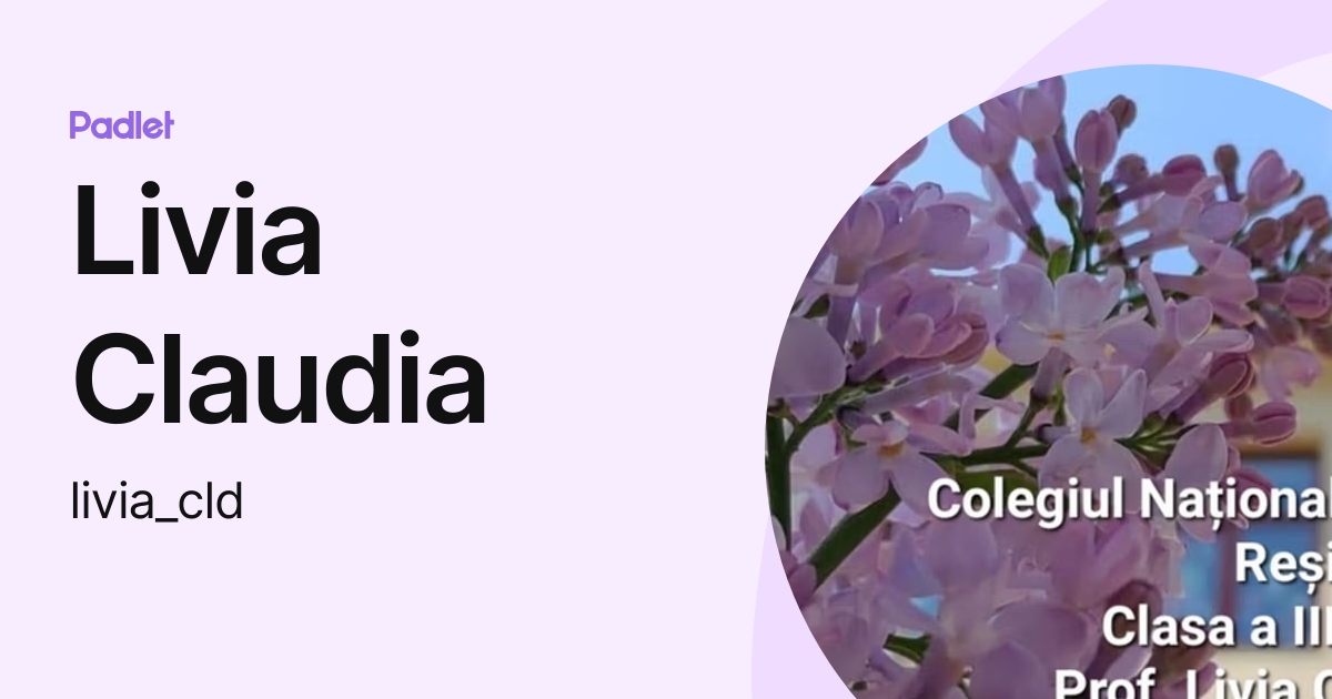 Livia Claudia (livia_cld) profile | Padlet