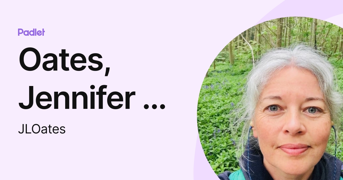 Oates, Jennifer Dr (Sch of Health Sci) (JLOates) profile | Padlet