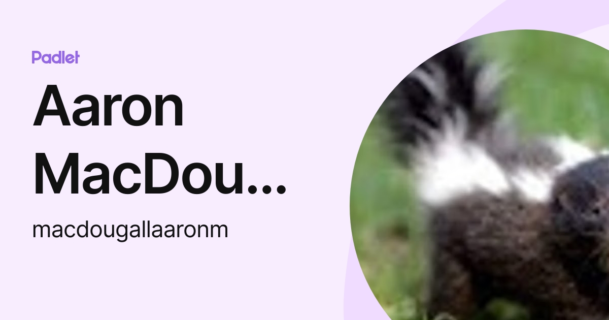 Aaron MacDougall (macdougallaaronm) profile | Padlet