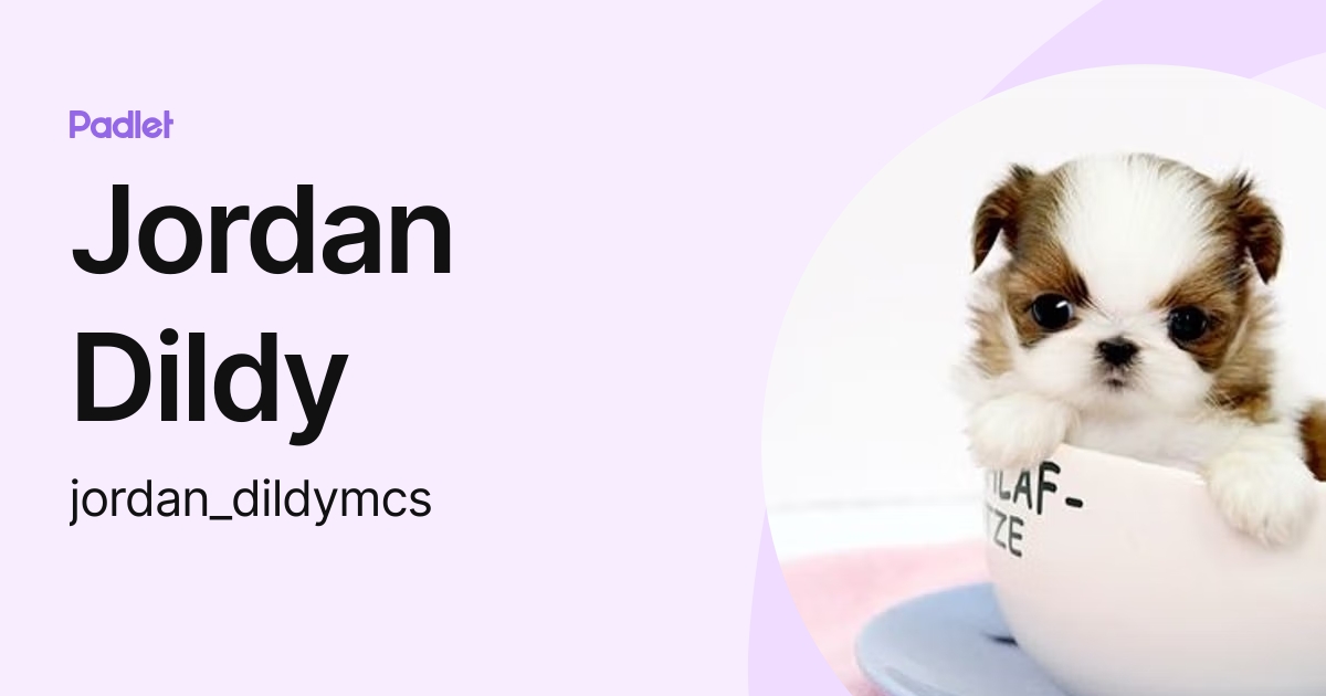 Jordan Dildy (jordan_dildymcs) profile | Padlet