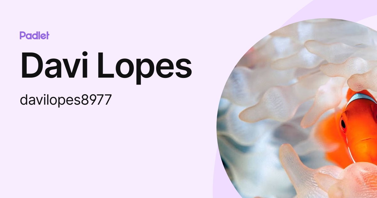 Davi Lopes (davilopes8977) profile | Padlet