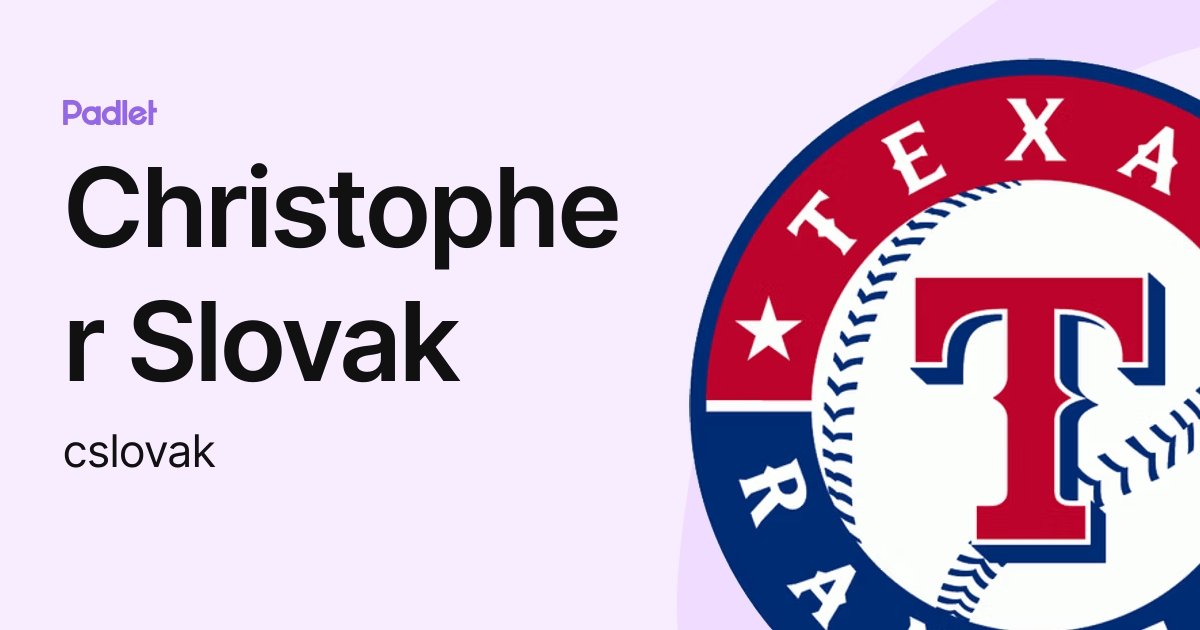 Christopher Slovak (cslovak) profile | Padlet