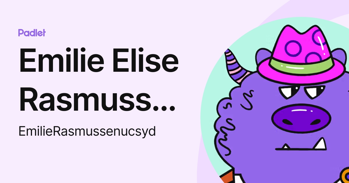 Emilie Elise Rasmussen (EmilieRasmussenucsyd) profile | Padlet