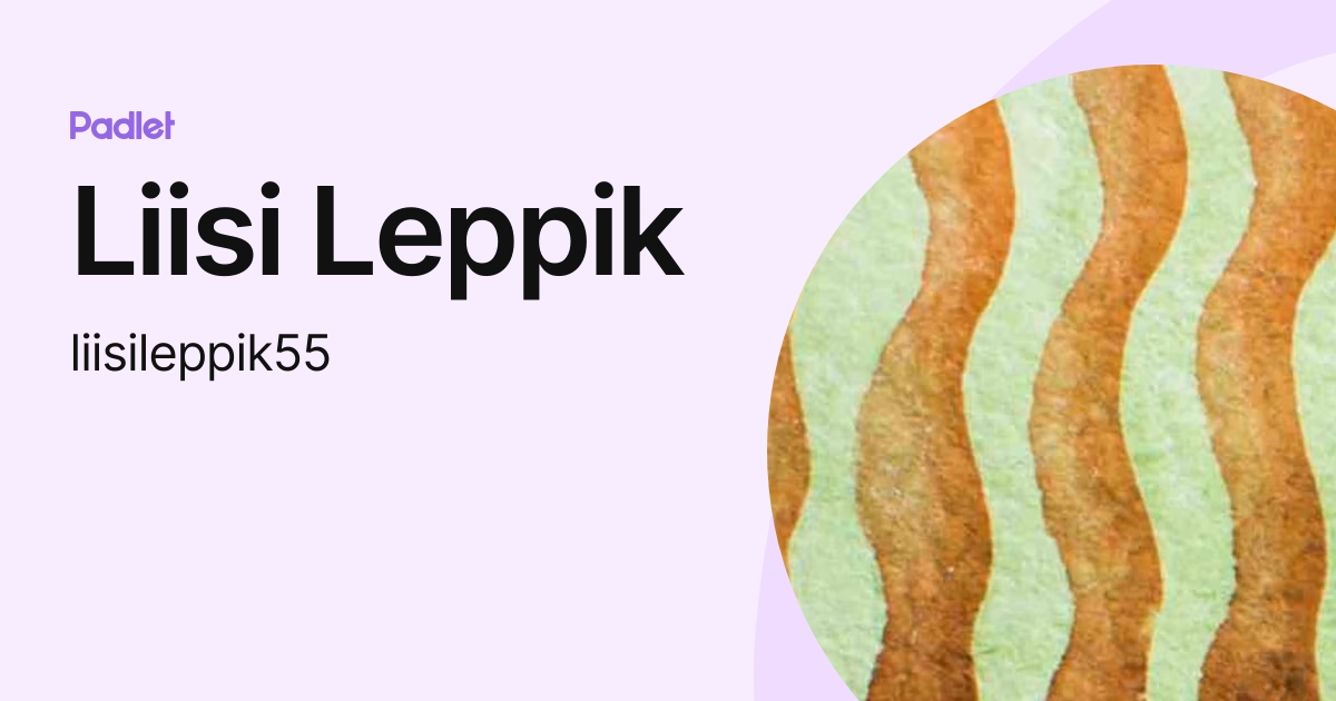 Liisi Leppik (liisileppik55) profile | Padlet