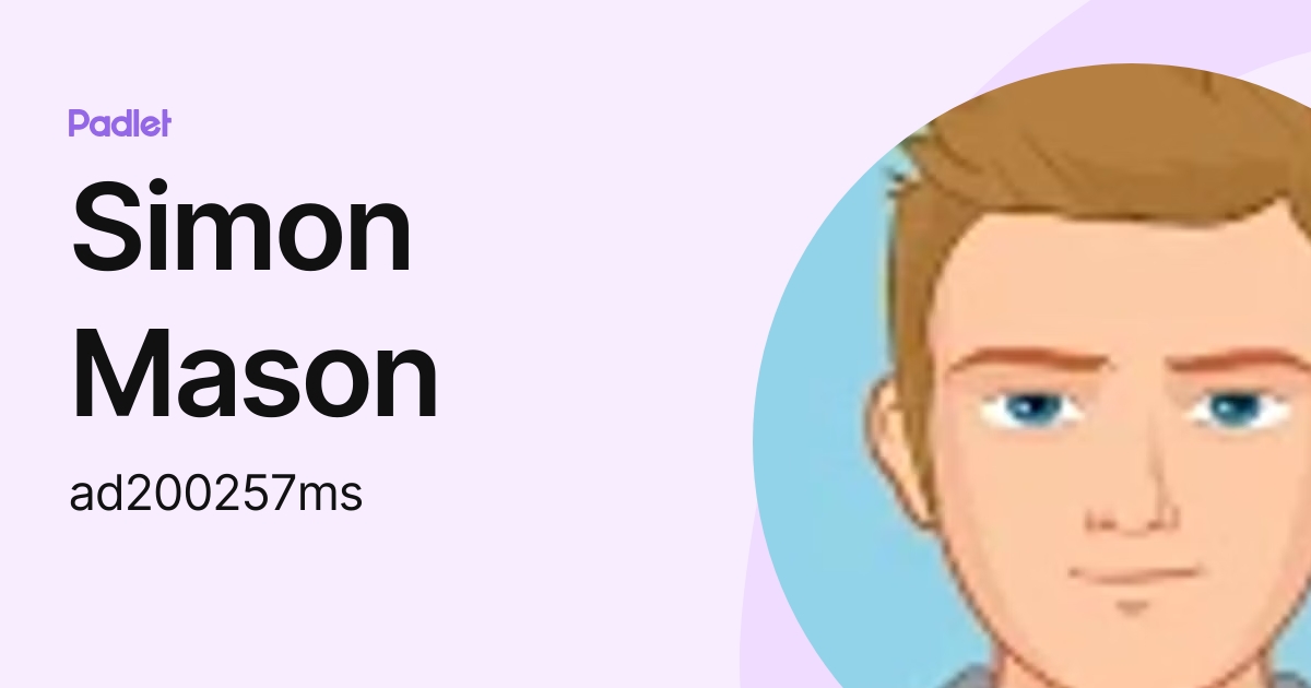 Simon Mason (ad200257ms) profile | Padlet