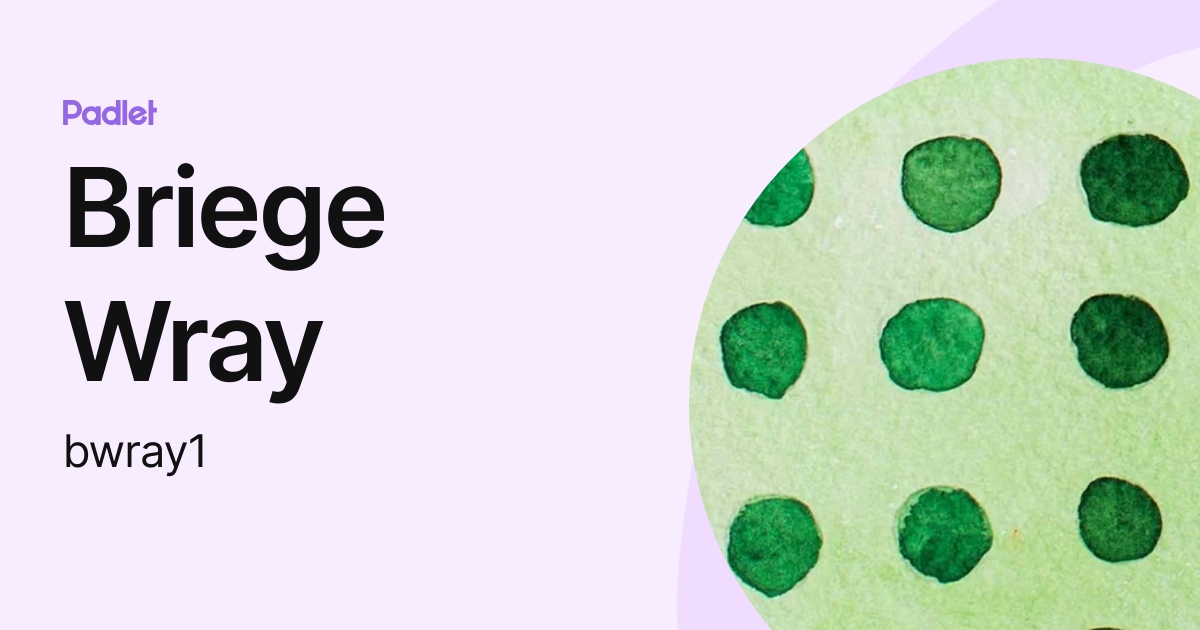 Briege Wray (bwray1) profile | Padlet