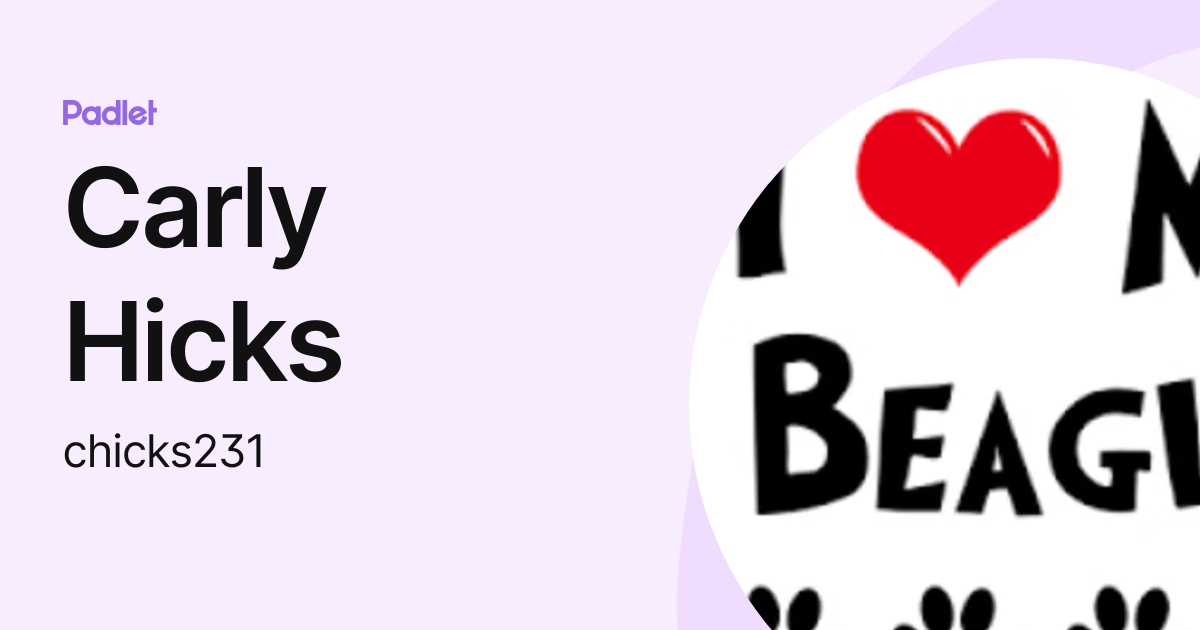 Carly Hicks (chicks231) profile | Padlet