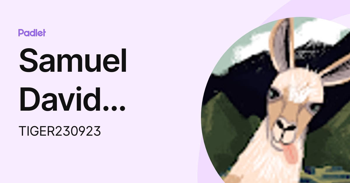 Samuel David Aroca Mancipe (TIGER230923) profile | Padlet