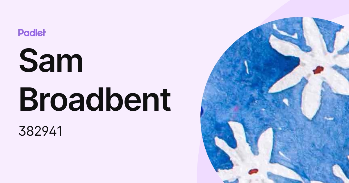 Sam Broadbent (382941) profile | Padlet