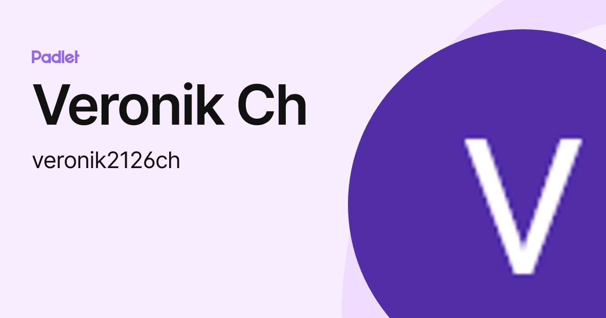 Veronik Ch (veronik2126ch) perfil | Padlet