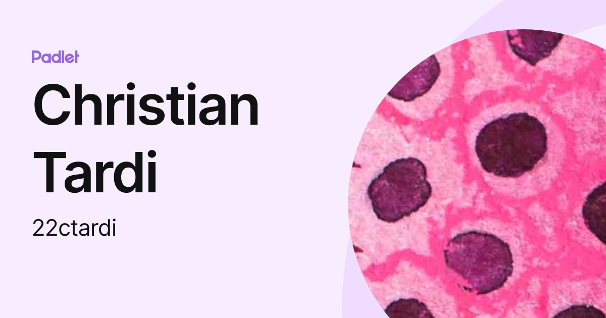 Christian Tardi (22ctardi) profile | Padlet