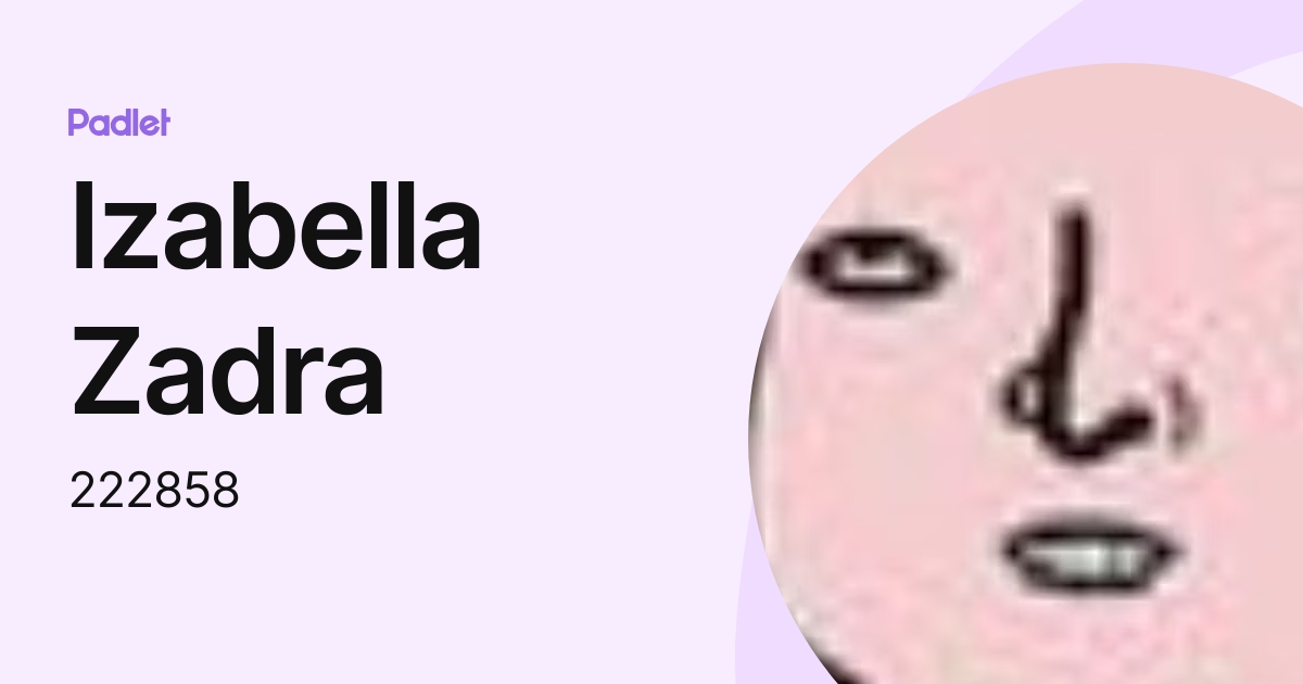 Izabella Zadra (222858) profile | Padlet