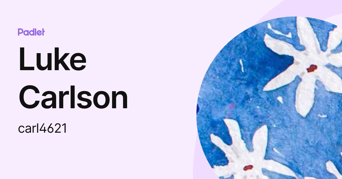 Luke Carlson (carl4621) profile | Padlet