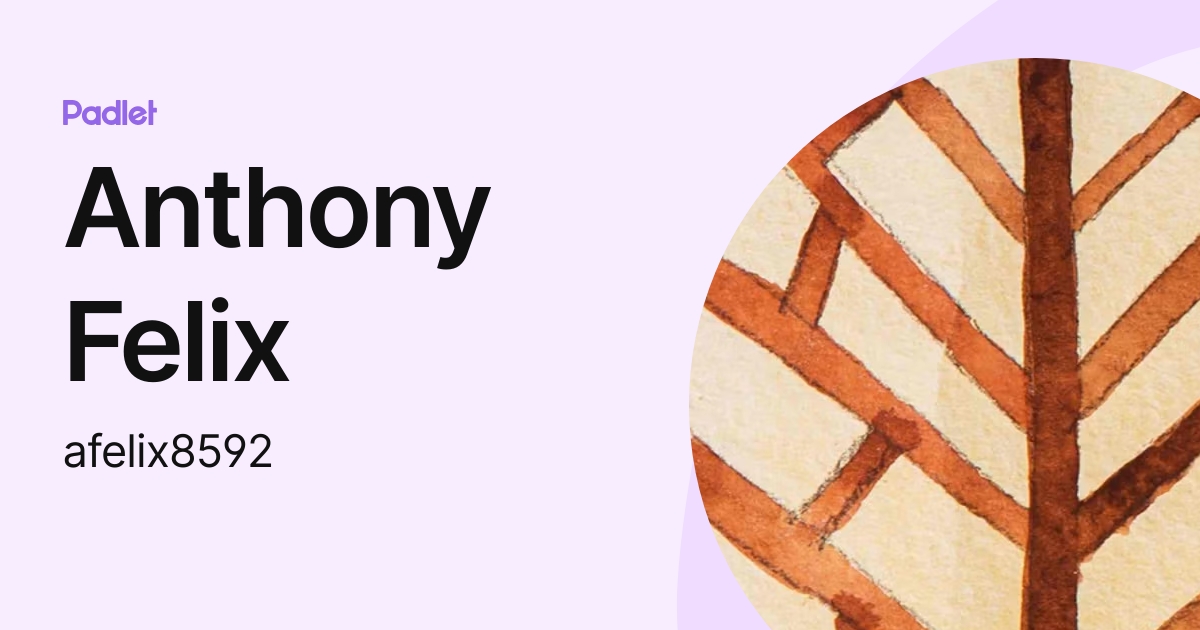 Anthony Felix (afelix8592) profile | Padlet